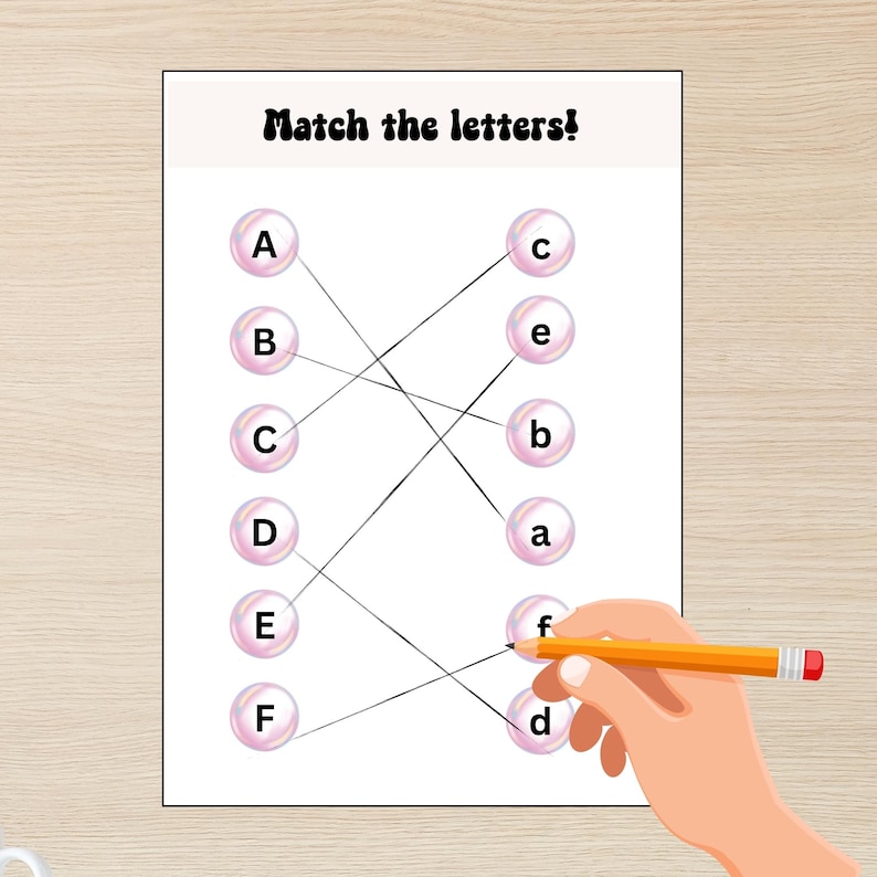 Alphabet Matching Worksheets for Preschool and Kindergarten | 4 ...