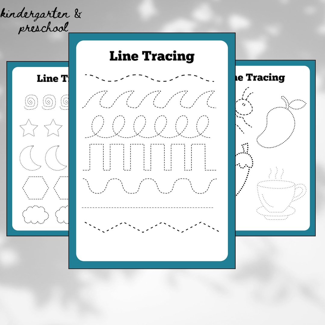 Trace the Line Worksheets PDF - Perfect for Preschoolers- Kindergarten ...