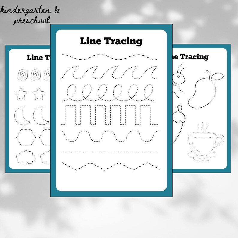 Trace the Line Worksheets PDF - Perfect for Preschoolers- Kindergarten ...