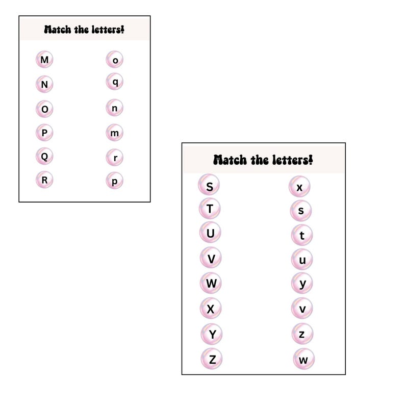 Alphabet Matching Worksheets for Preschool and Kindergarten | 4 ...