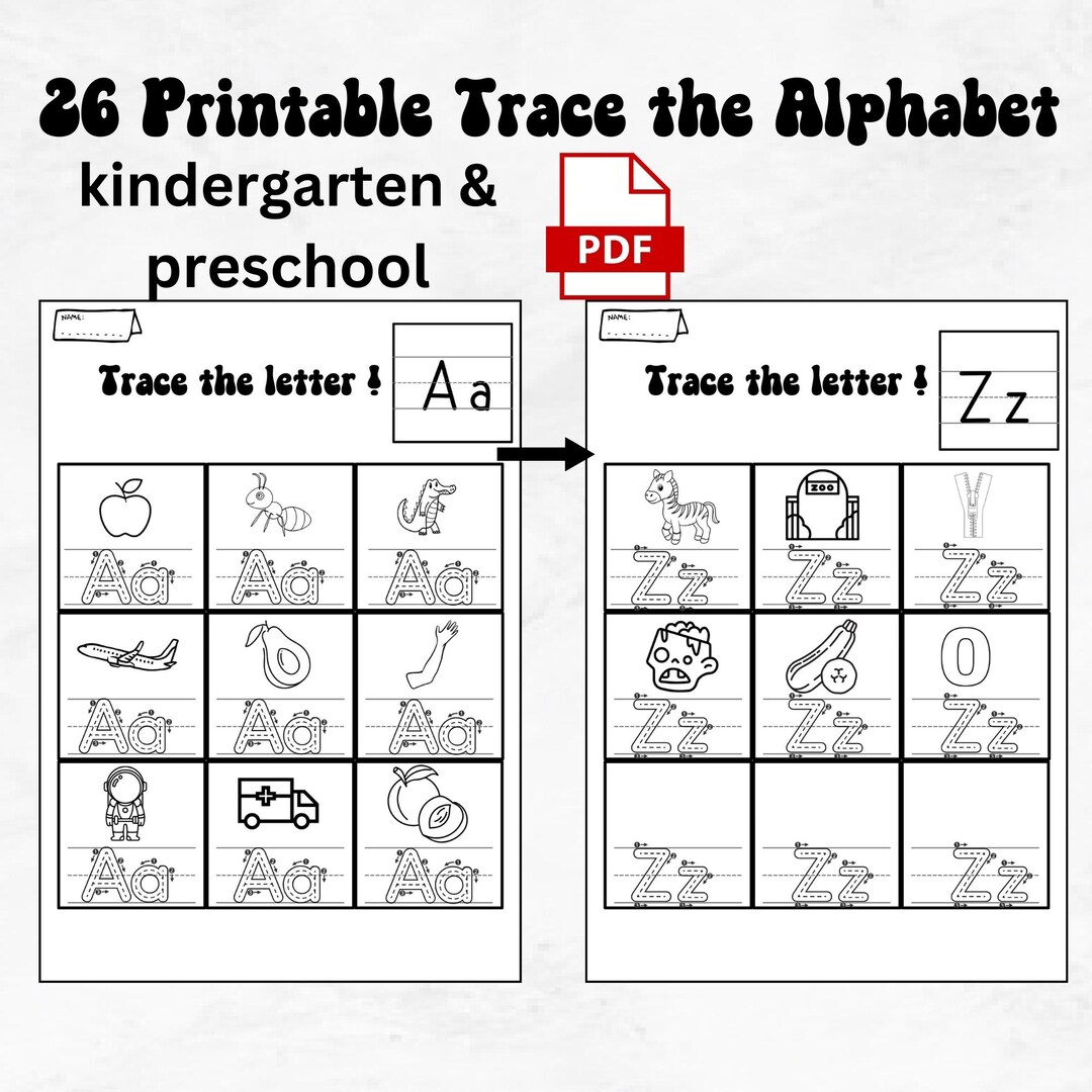26 Printable Alphabet Tracing Worksheets With Images - Learn to Write ...