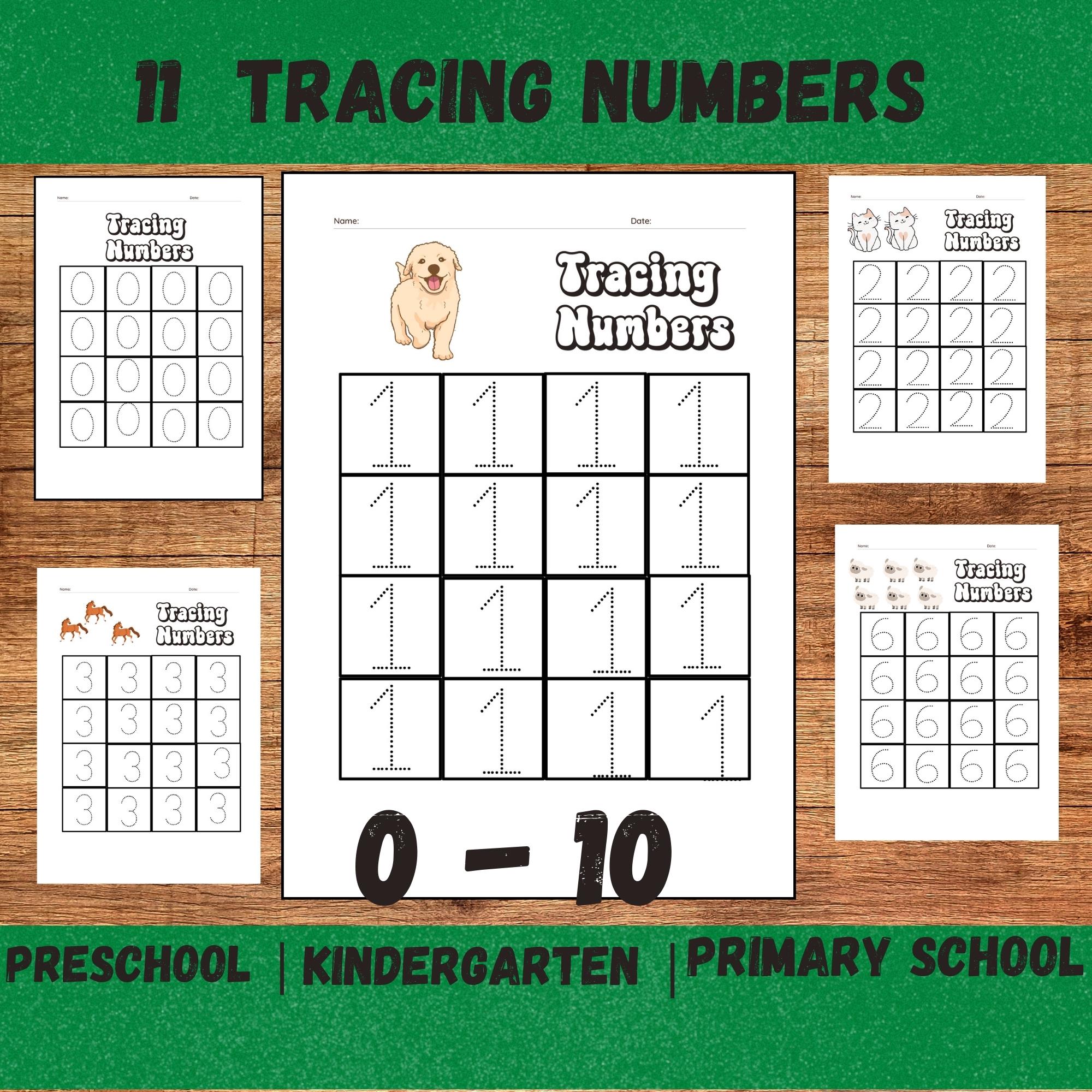 11 Printable Tracing Numbers Worksheets | Learn to Write Numbers 0-10 ...