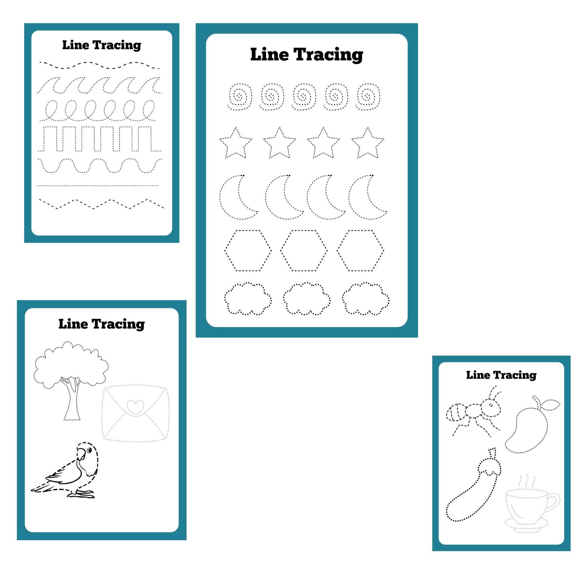 Trace the Line Worksheets PDF - Perfect for Preschoolers- Kindergarten ...
