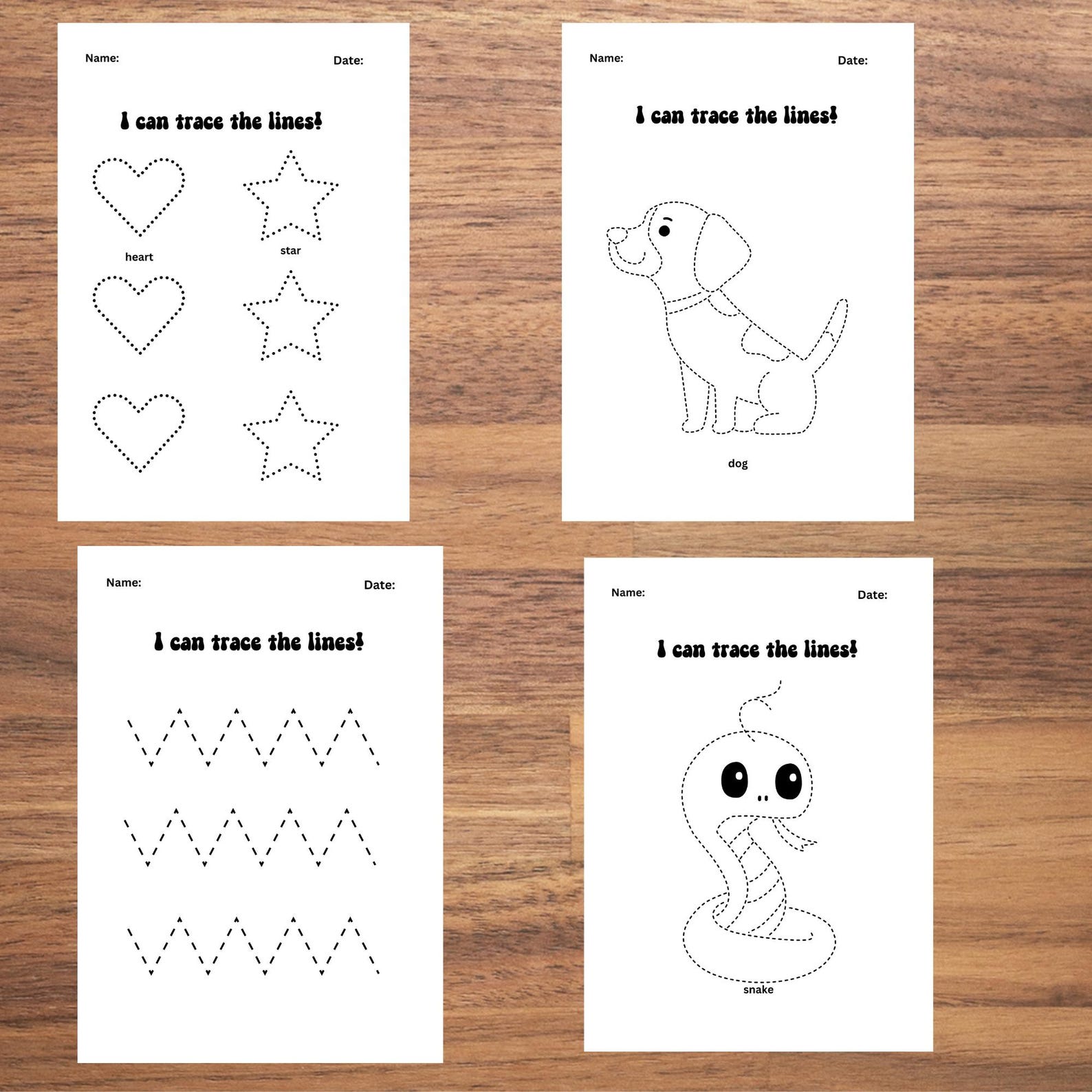 30 Preschool Shape Tracing, Shape Tracing Worksheets, Printable Shape ...