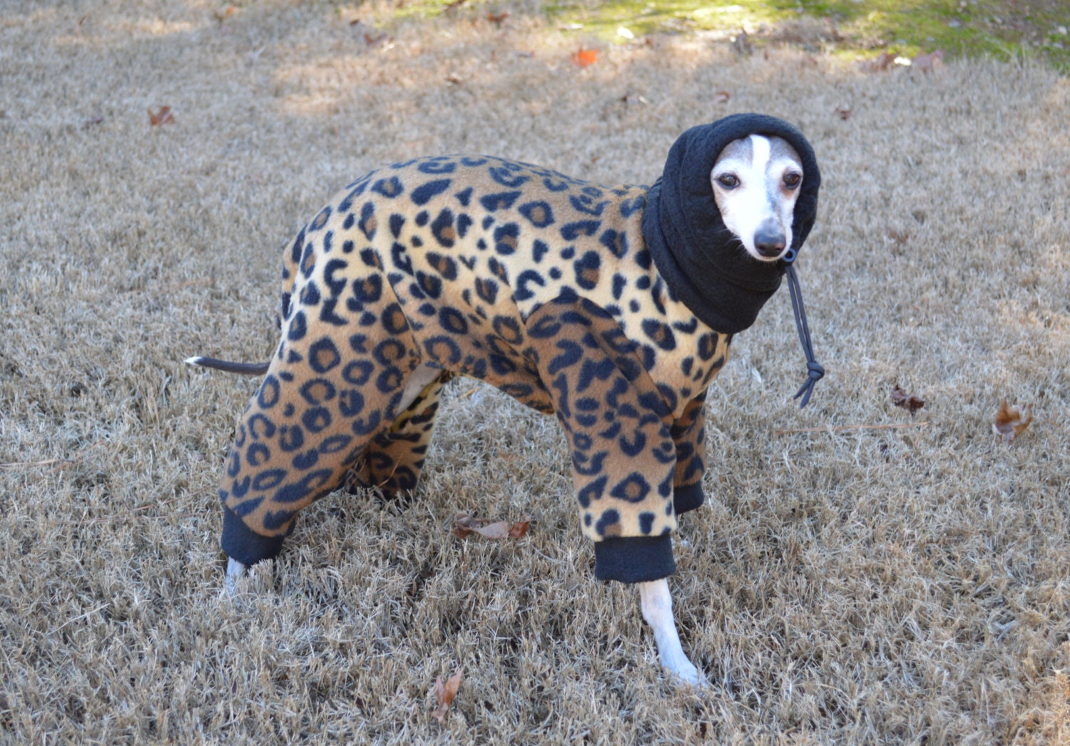 Leopard Print Fleece Snoodie Pajamas Standard SMALL - Etsy