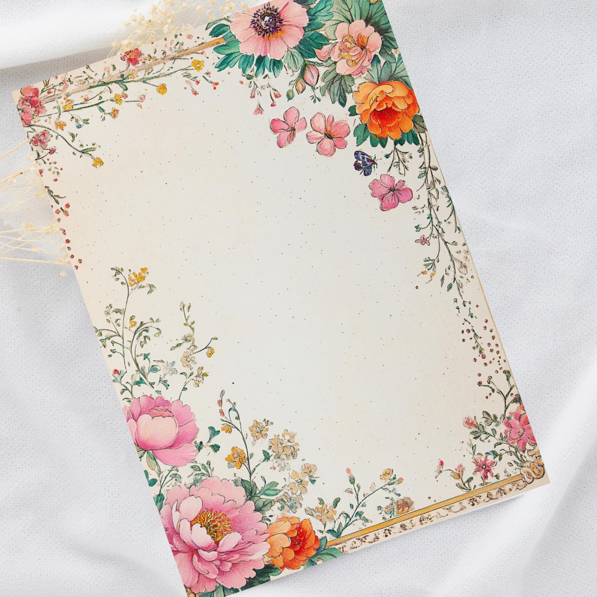 Bohemian Printable Letter Writing Kit: Stationary, Envelopes, Lined ...
