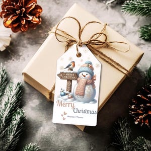 Editable Christmas Gift Tags, Printable Christmas Gift Tag, Merry ...