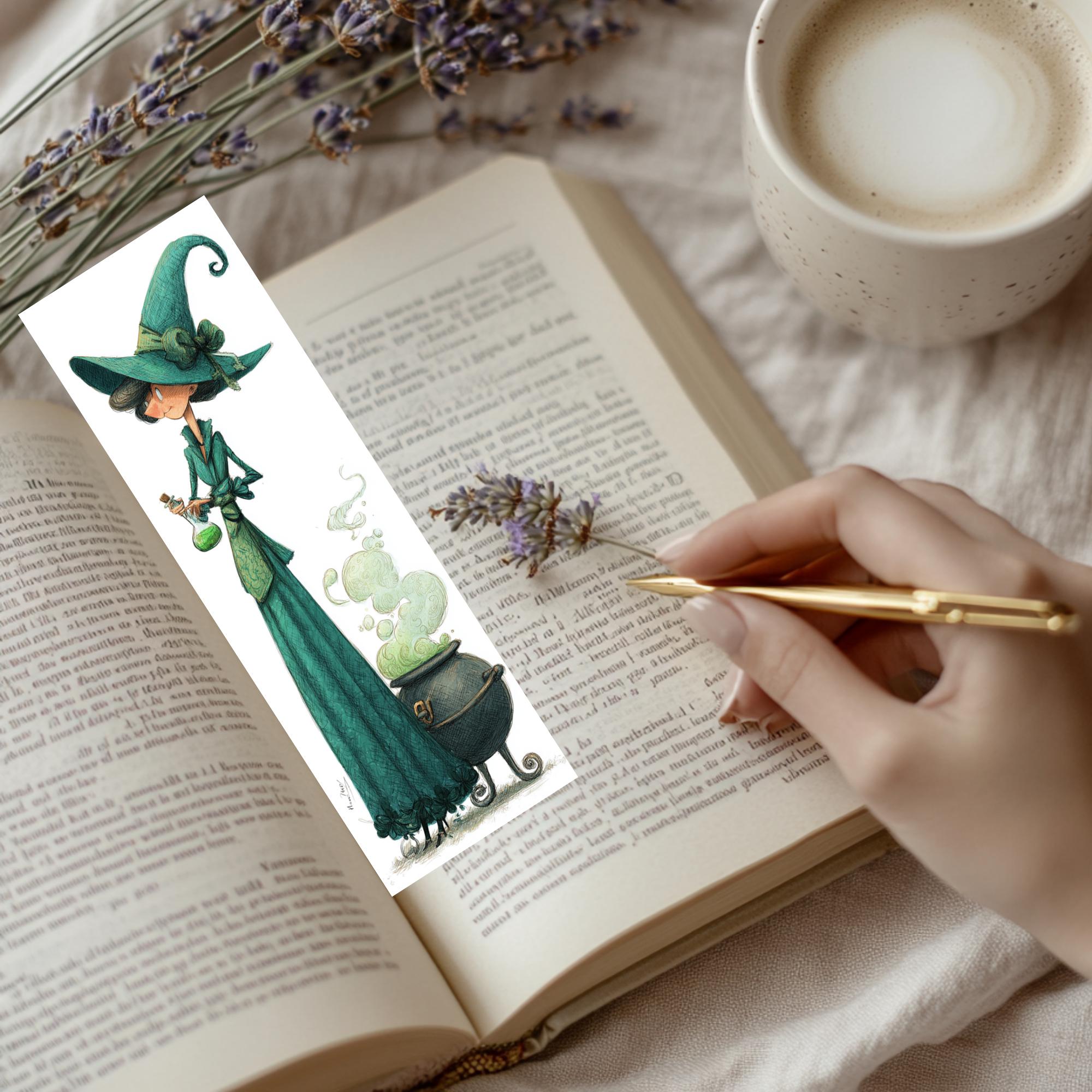 Halloween Witch Bookmarks: Spooky-cute Printable Set (PDF & PNG) - Etsy