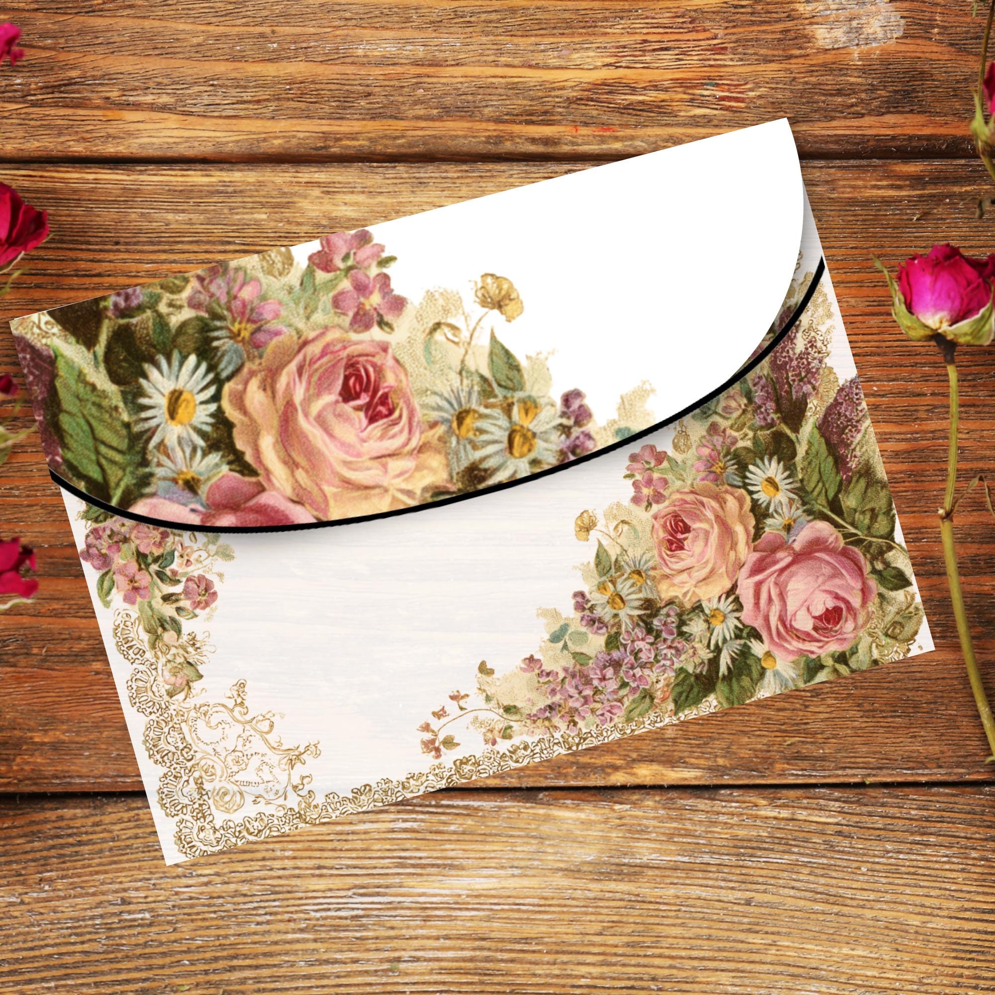 Vintage Rose Letter Paper: Printable Floral Writing Paper (PDF Download ...