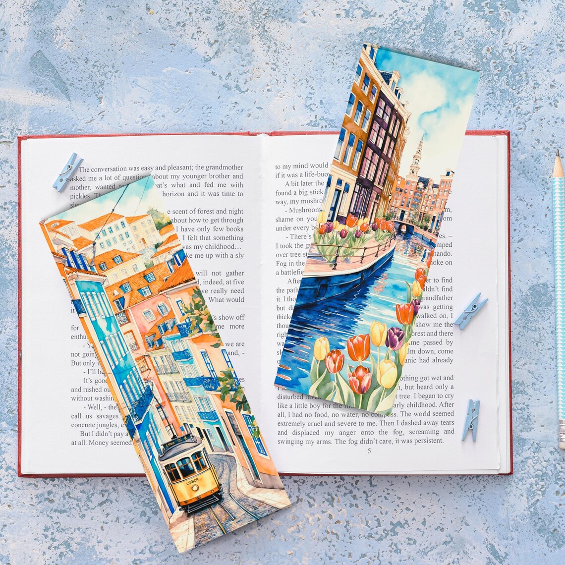 6 European City Printable Bookmarks, Printable Bookmarks Set, Bookmarks ...