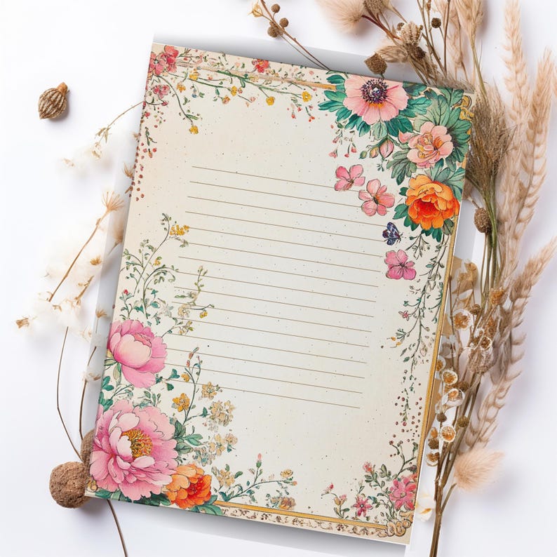 Bohemian Printable Letter Writing Kit: Stationary, Envelopes, Lined ...