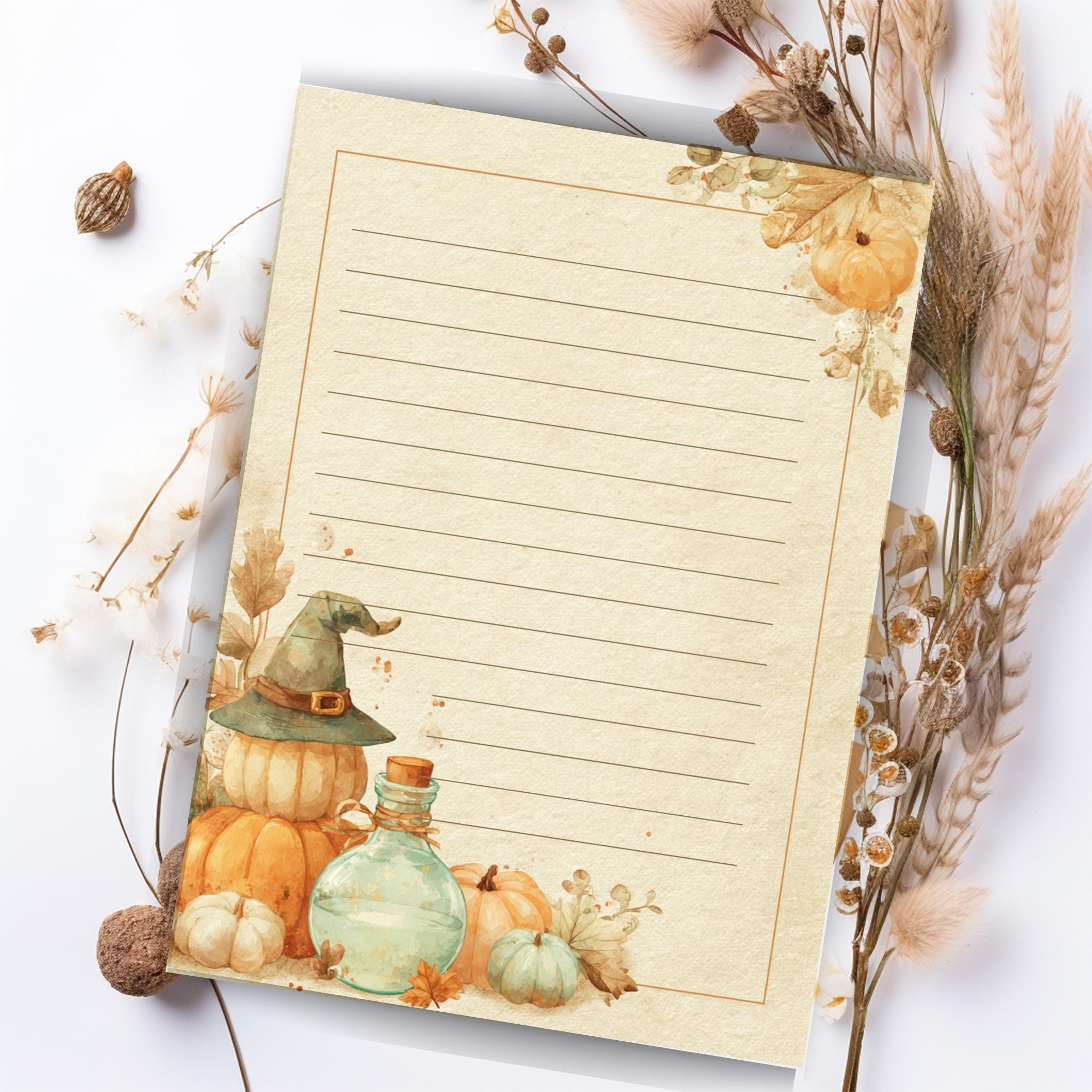 Halloween Letter Writing Kit: Printable Stationery Set (PDF Download - Etsy