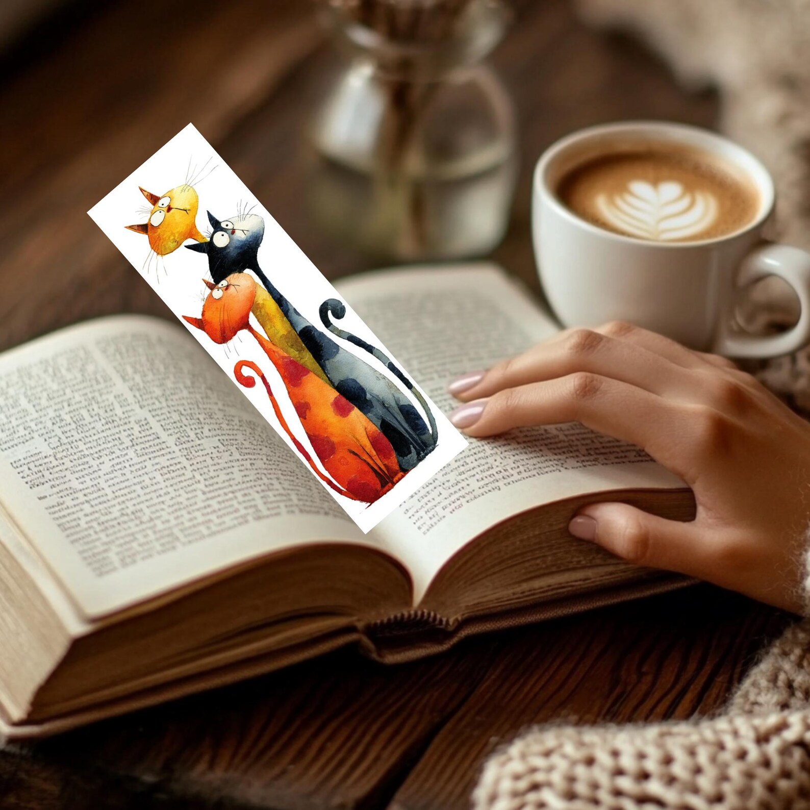 Whimsical Watercolor Cat Bookmark Set – 12 Playful Feline Designs ...