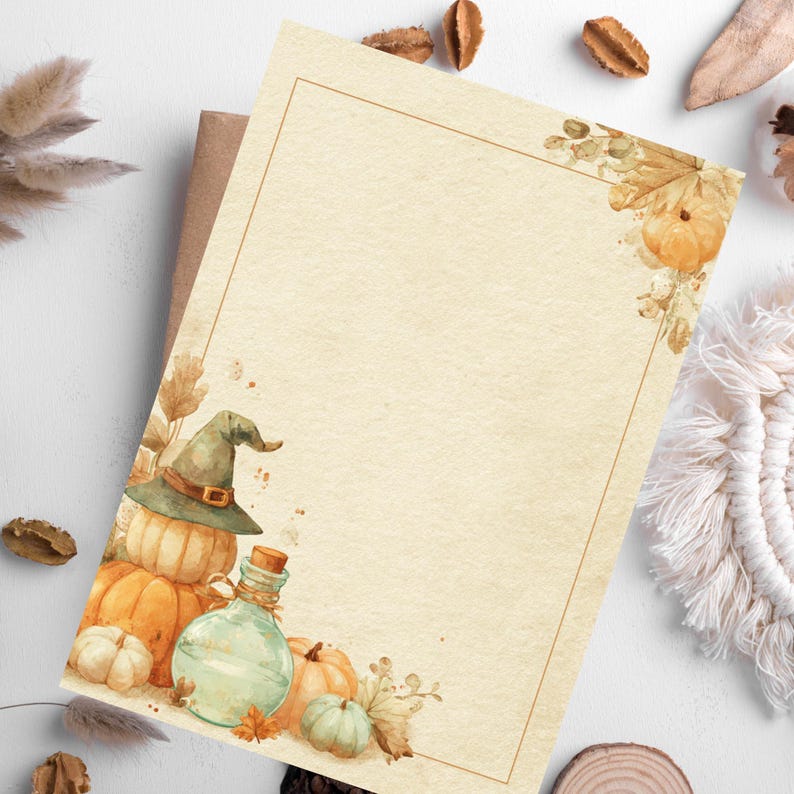 Halloween Letter Writing Kit: Printable Stationery Set (PDF Download - Etsy