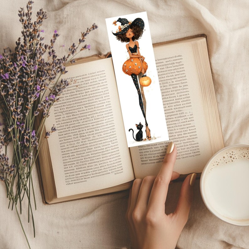 Halloween Witch Bookmarks: Spooky-cute Printable Set (PDF & PNG) - Etsy