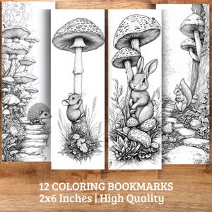 Woodland Animal Coloring Bookmarks: Forest Designs for Kids & Adults ...