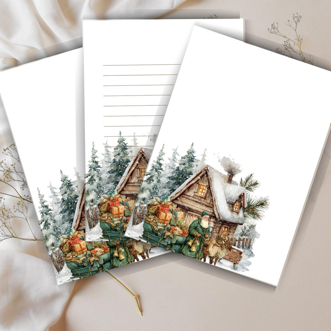 Victorian Santa Letter Writing Paper – Printable Christmas Stationery ...