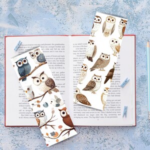 16 Cute Owl Printable Bookmarks, Funny Owl Printable Bookmarks Set ...