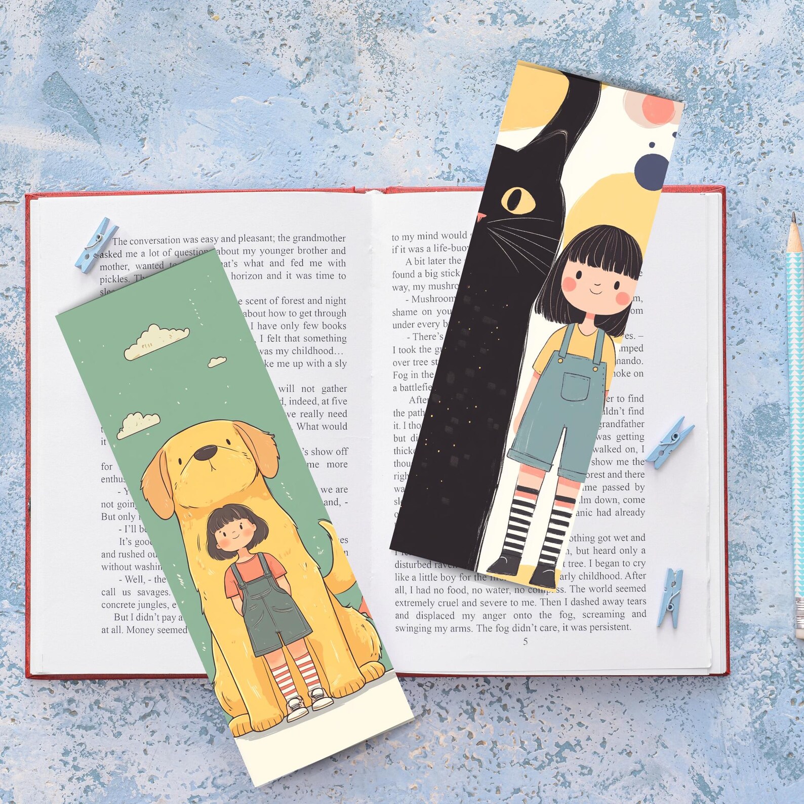 6 Charming Critter Bookmarks, Printable Bookmarks Set, Bookmarks ...