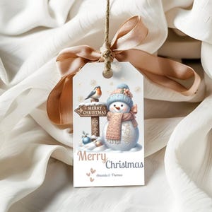 Editable Christmas Gift Tags, Printable Christmas Gift Tag, Merry ...