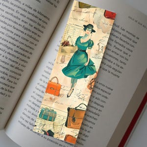 Vintage Fashion Printable Bookmarks, 12 Digital Bookmarks, 2x6” PNG ...