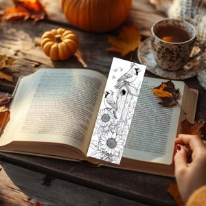 30 Coloring Bird & Flower Bookmarks: Nature-inspired Coloring Pages for ...