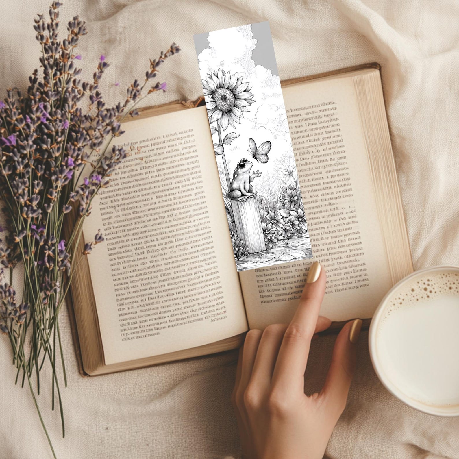 Cute Animal Coloring Bookmarks, 2x6" Printable Bookmarks, Black and ...