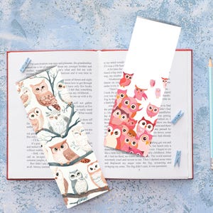16 Cute Owl Printable Bookmarks, Funny Owl Printable Bookmarks Set ...