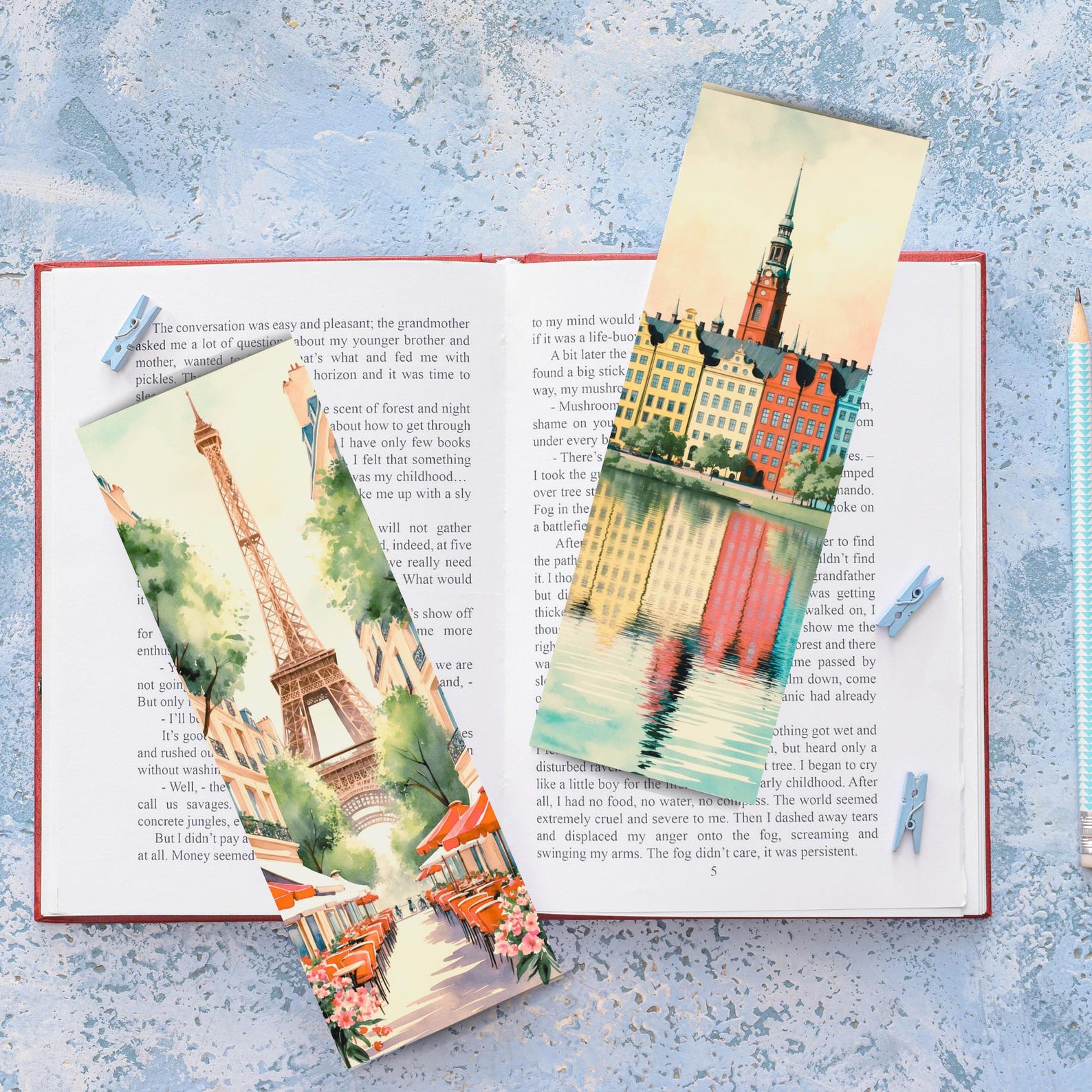 6 European City Printable Bookmarks, Printable Bookmarks Set, Bookmarks ...