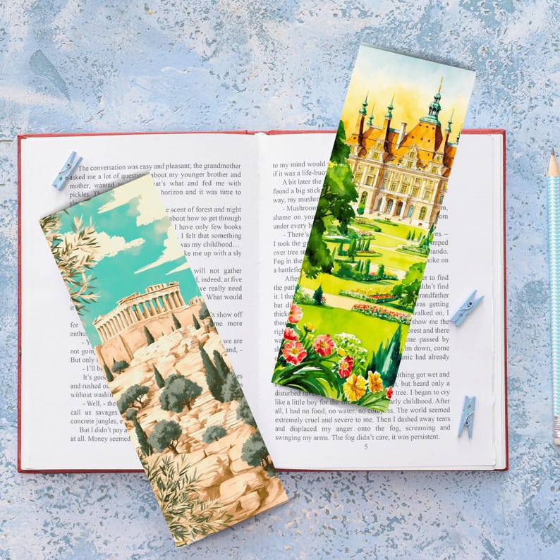 6 European City Printable Bookmarks, Printable Bookmarks Set, Bookmarks ...