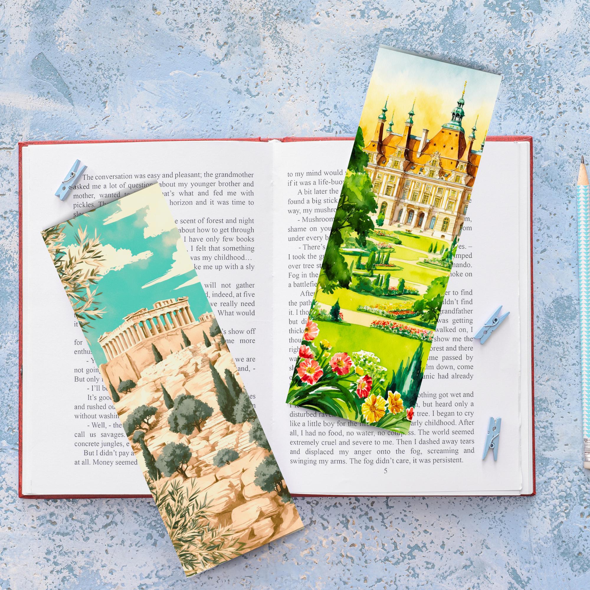 6 European City Printable Bookmarks, Printable Bookmarks Set, Bookmarks ...
