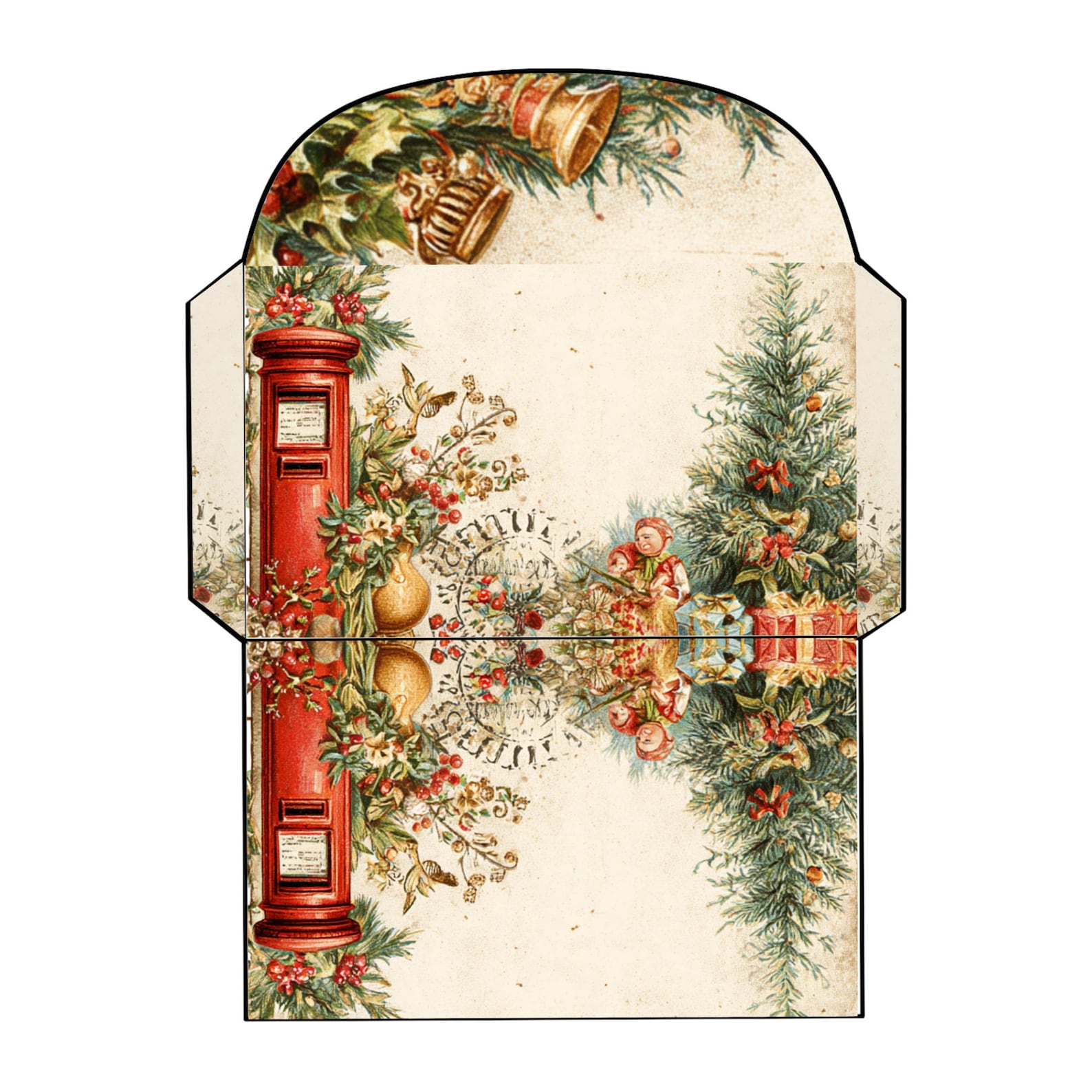 Vintage Christmas Stationery Set: Nostalgic Holiday Letter Writing (PDF ...
