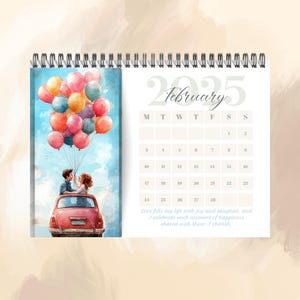 2025 Printable Watercolor Calendar 12-month Affirmation Art A4 Digital ...