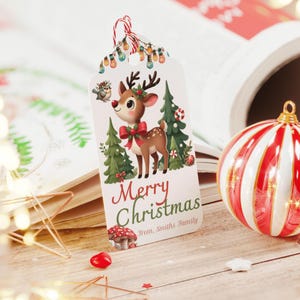 Editable Christmas Gift Tags, Printable Christmas Gift Tag, Holiday ...