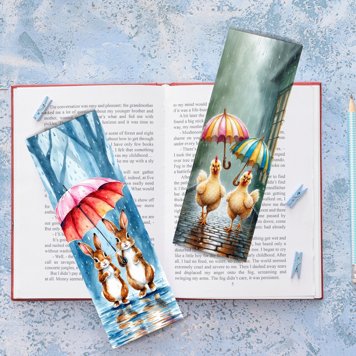 6 Cute Animals Printable Bookmarks, Printable Bookmarks Set, Bookmarks ...