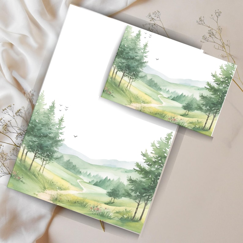 Enchanting Forest Path Letter Writing Set: Vintage-inspired Stationery ...