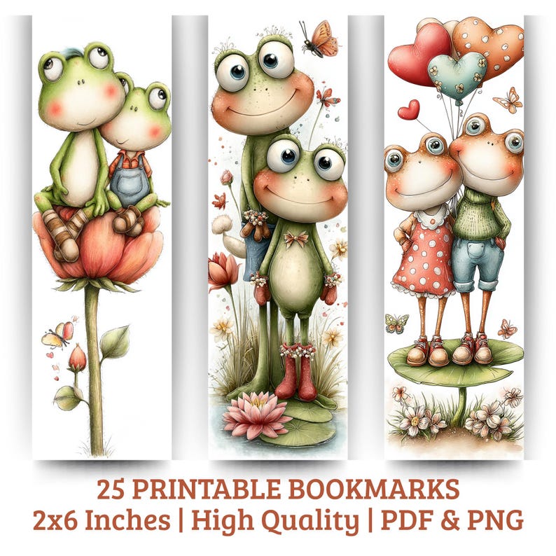 Whimsical Frog Printable Bookmarks – 25 Cute Animal Art Designs ...