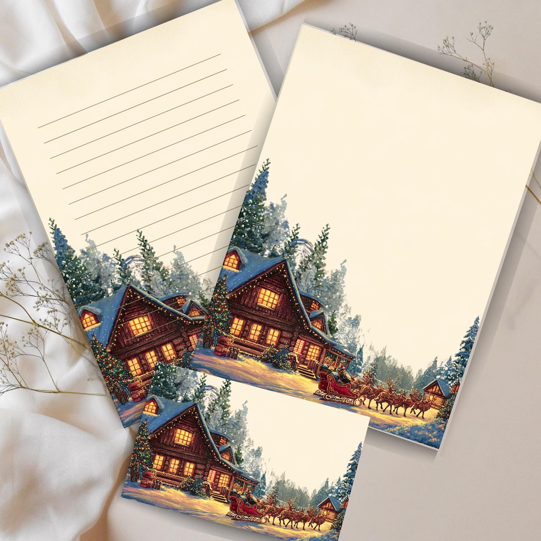 Cozy Christmas Letter Writing Set PDF + PNG - Etsy