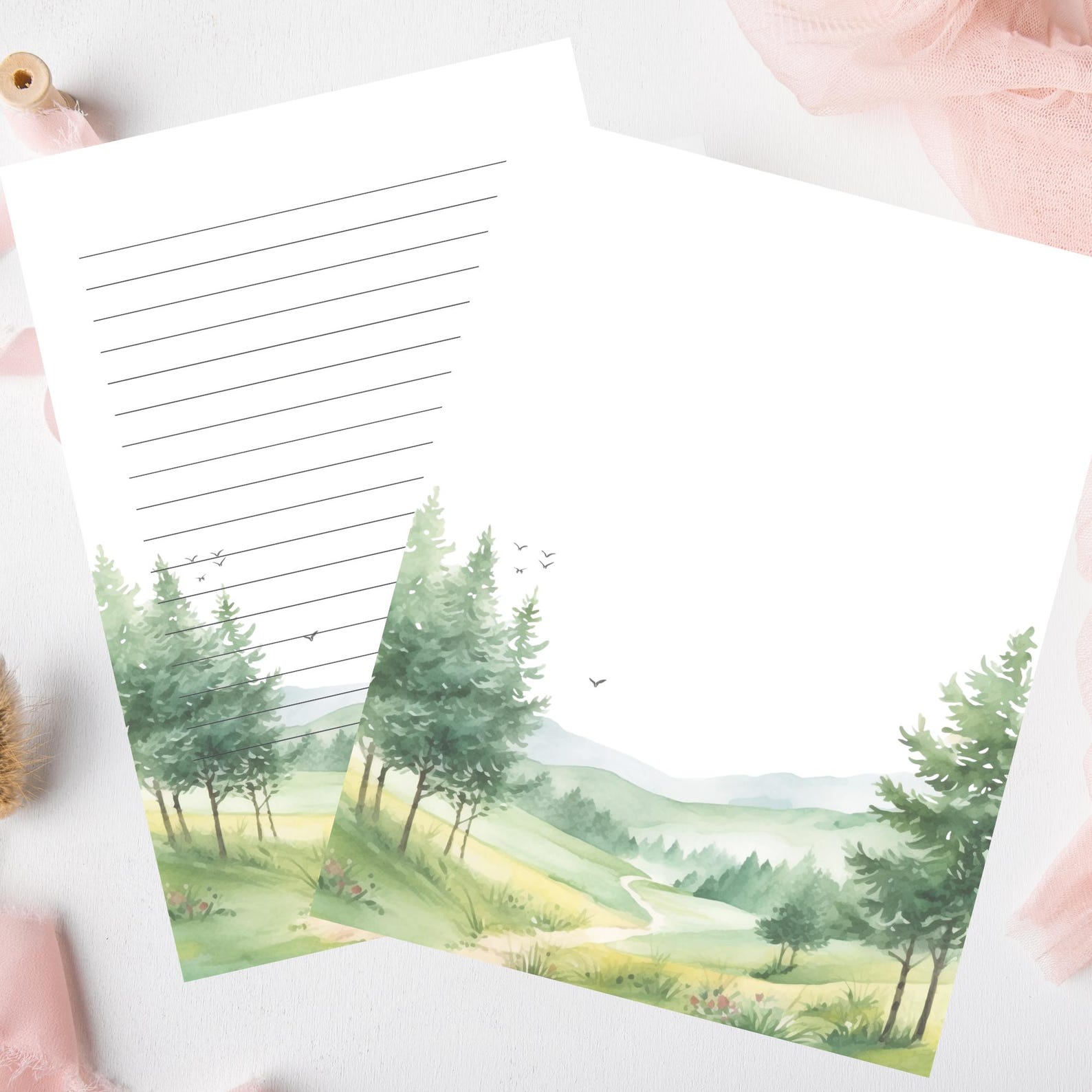 Enchanting Forest Path Letter Writing Set: Vintage-inspired Stationery ...