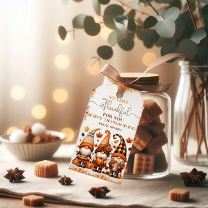 Fall Thankful Gift Tag, Printable Thankful Tag, Editable Fall Favor ...