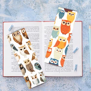 16 Cute Owl Printable Bookmarks, Funny Owl Printable Bookmarks Set ...