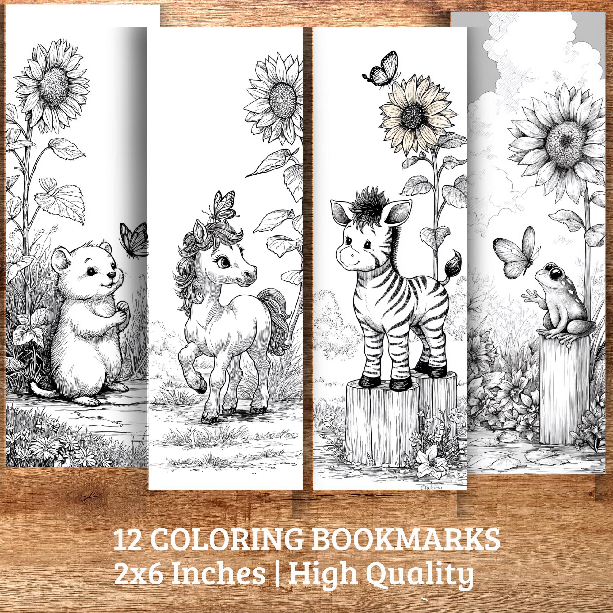 Animal Coloring Bookmarks: DIY Kids' Reading Accessories (PDF Download ...