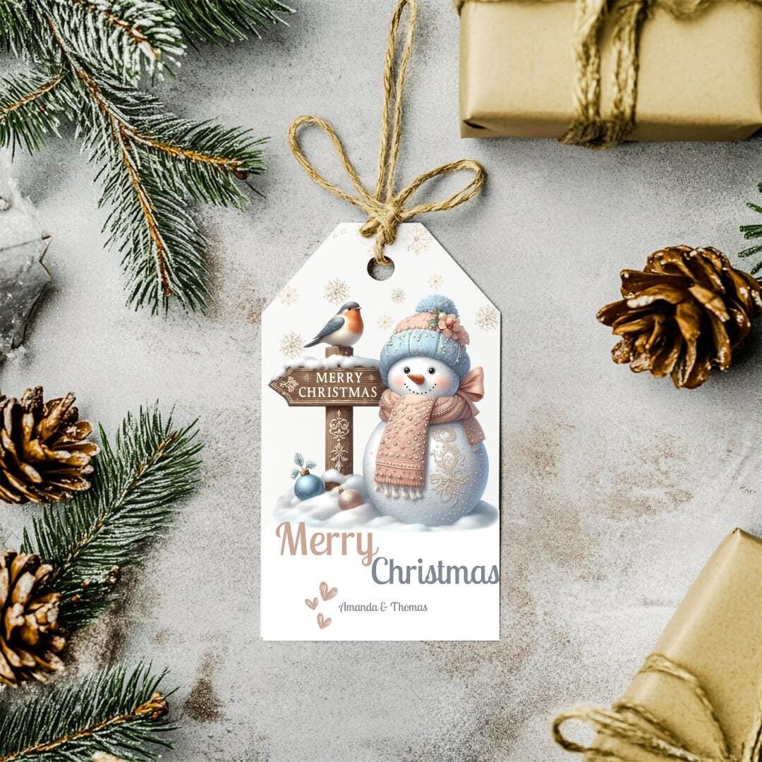 Editable Christmas Gift Tags, Printable Christmas Gift Tag, Merry ...