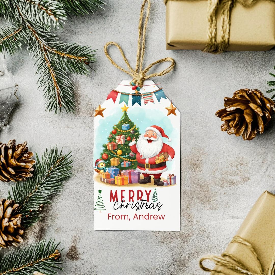 Editable Christmas Gift Tags, Printable Christmas Gift Tag, Merry ...