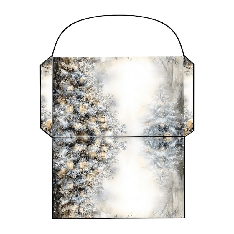 Winter Forest Letter Writing Set A4 Printable | Lined & Unlined Paper ...