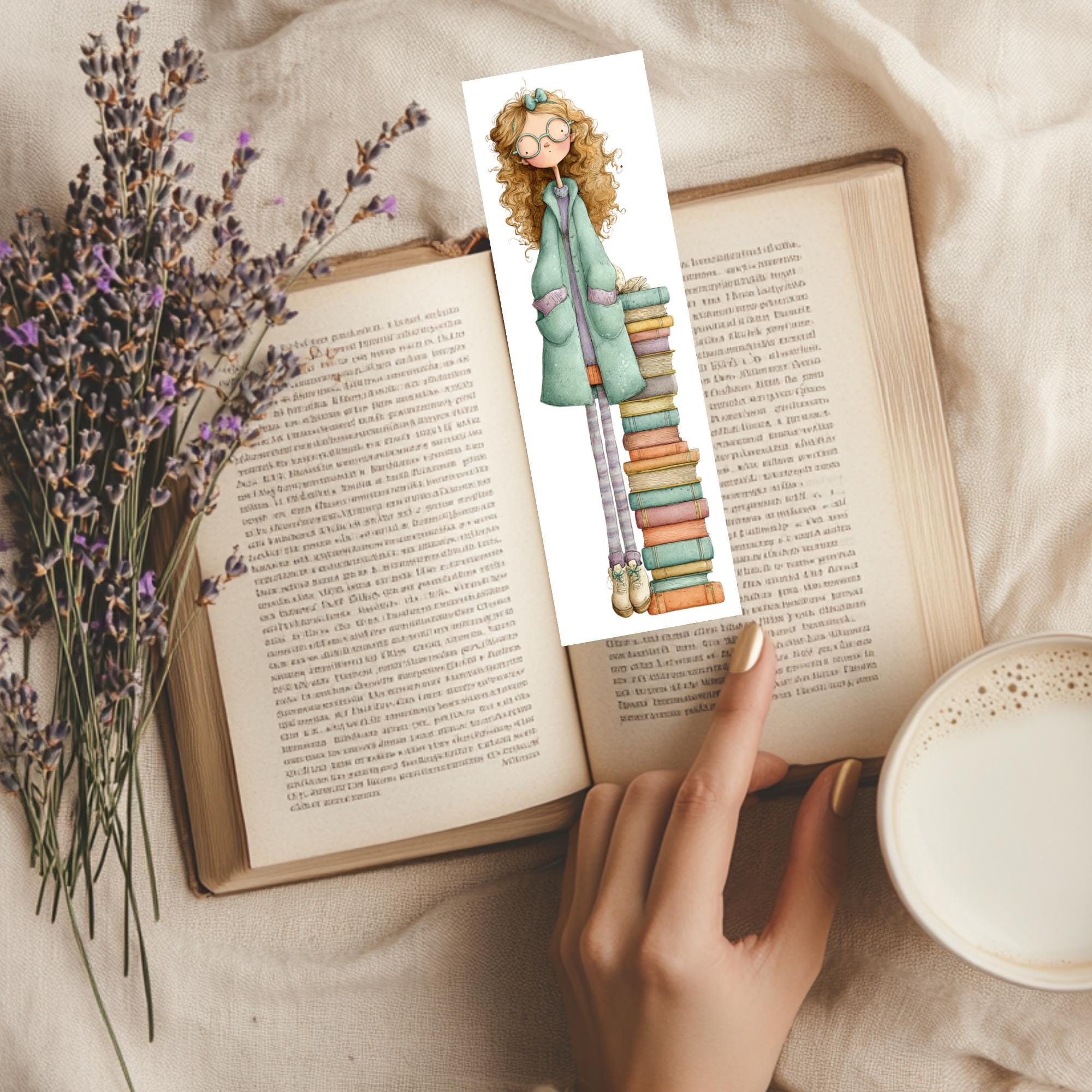 Whimsical Digital Printable Bookmarks – Dreamy Girl, Rainbow Books, 12 ...