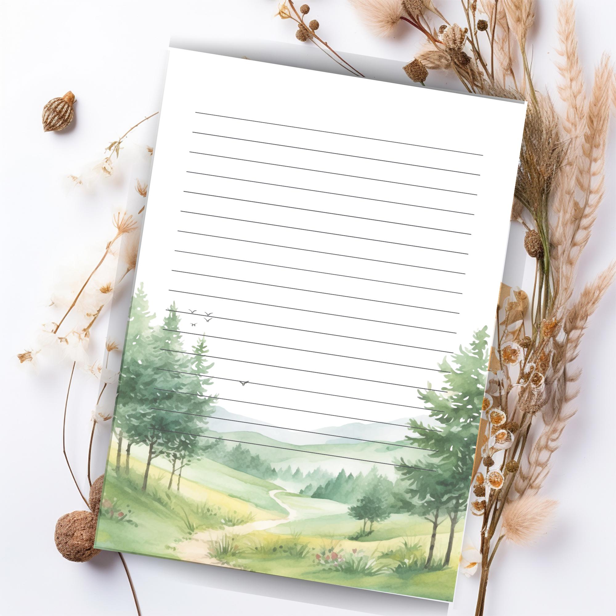 Enchanting Forest Path Letter Writing Set: Vintage-inspired Stationery ...