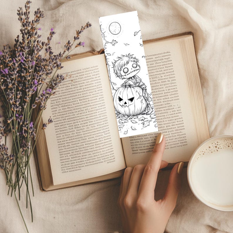 Halloween Coloring Bookmarks: Spooky DIY Party Favors (PDF Download) - Etsy