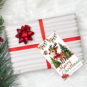Editable Christmas Gift Tags, Printable Christmas Gift Tag, Holiday ...