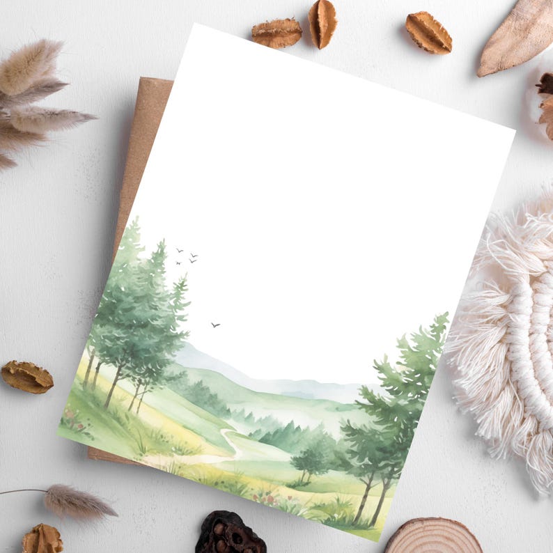 Enchanting Forest Path Letter Writing Set: Vintage-inspired Stationery ...
